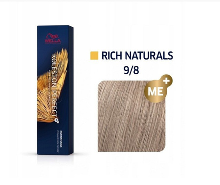 WELLA PROFESSIONALS Koleston Perfect Me+ farba Rich Naturals 9/8 Bardzo Jasny Blond Perłowy 60ml ...